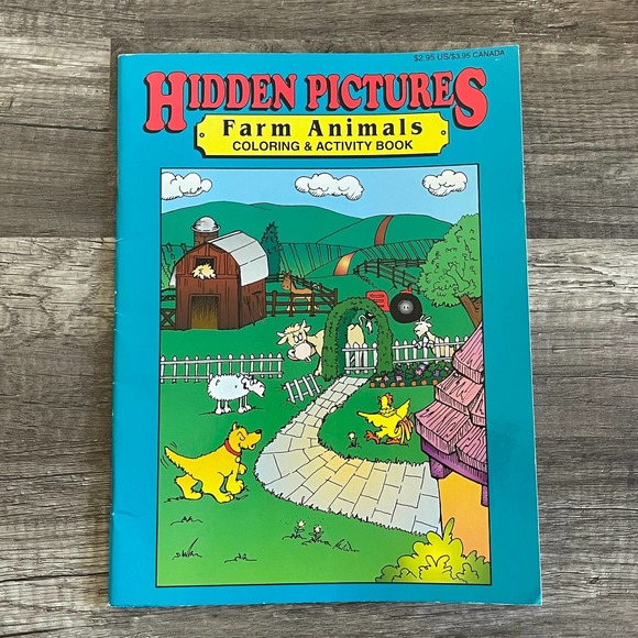 MJ STUDIOS | Other | Hidden Pictures Farm Animals Coloring Activity ...